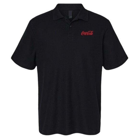 Shirts | Mens Coca Cola Logo Dryblend Polo Black | Poshmark